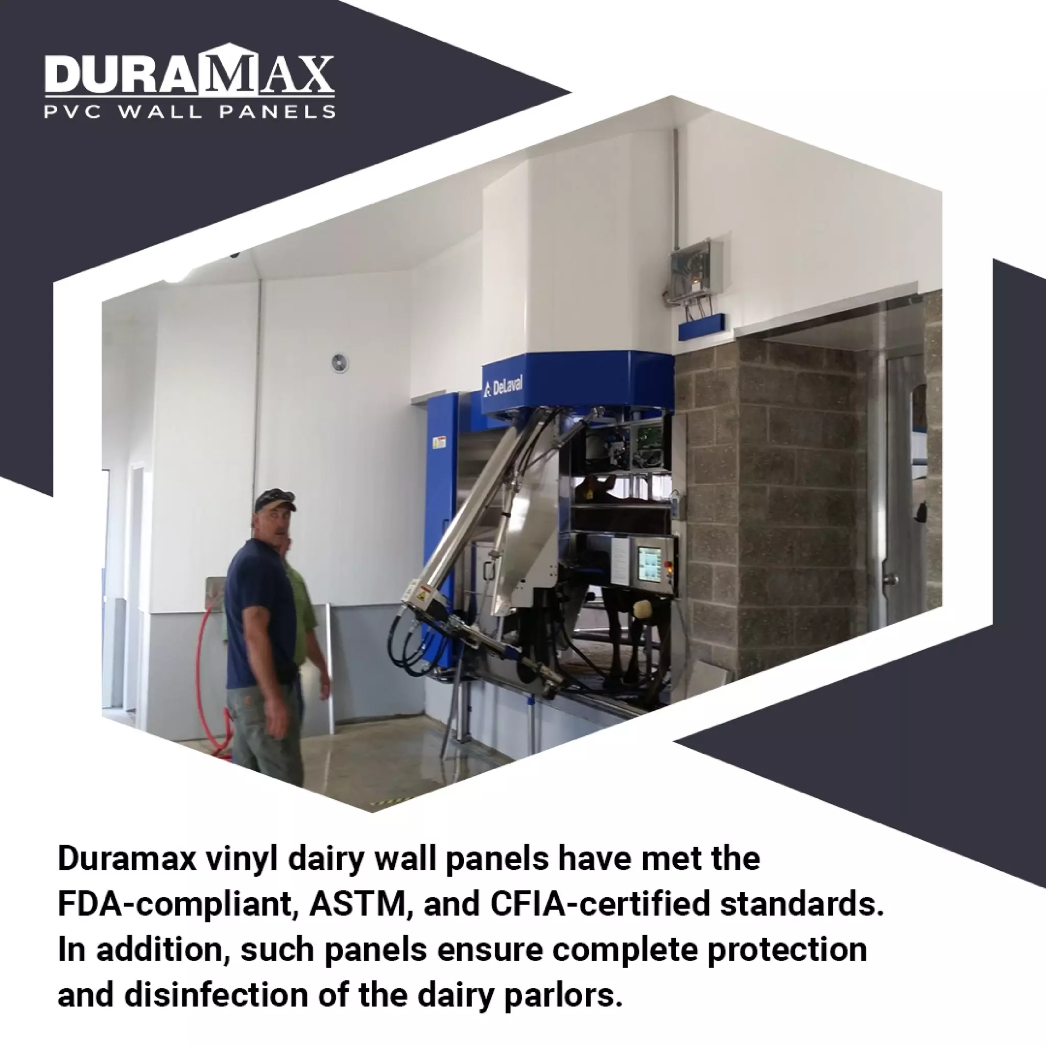 Sanitization of a Dairy Parlor is Easy with Duramax PVC Wall Panels | PDF