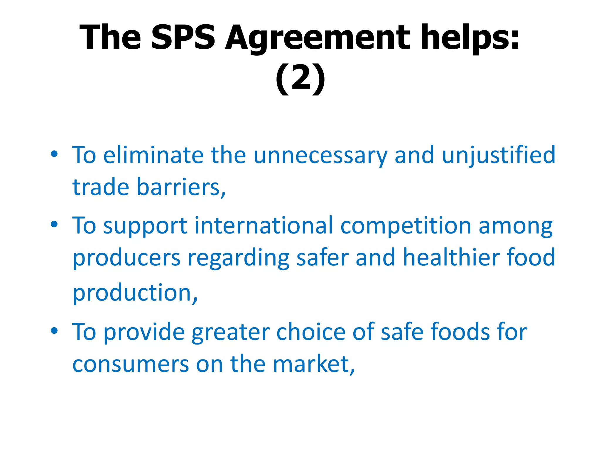 SANITARY AND PHYTO SANITARY MEASURES TO ENSURE FOOD SAFETY | PPTX