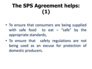 SANITARY AND PHYTO SANITARY MEASURES TO ENSURE FOOD SAFETY | PPTX