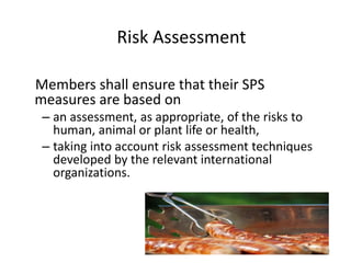SANITARY AND PHYTO SANITARY MEASURES TO ENSURE FOOD SAFETY | PPTX