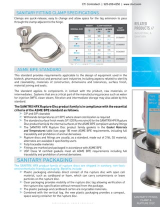 Sanitrx HPX & Sanitrx HPX II Rupture Discs | PDF | Chemistry | Science
