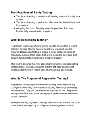 Sanity Testing Vs Regression Testing Key Differences (with Examples).pdf