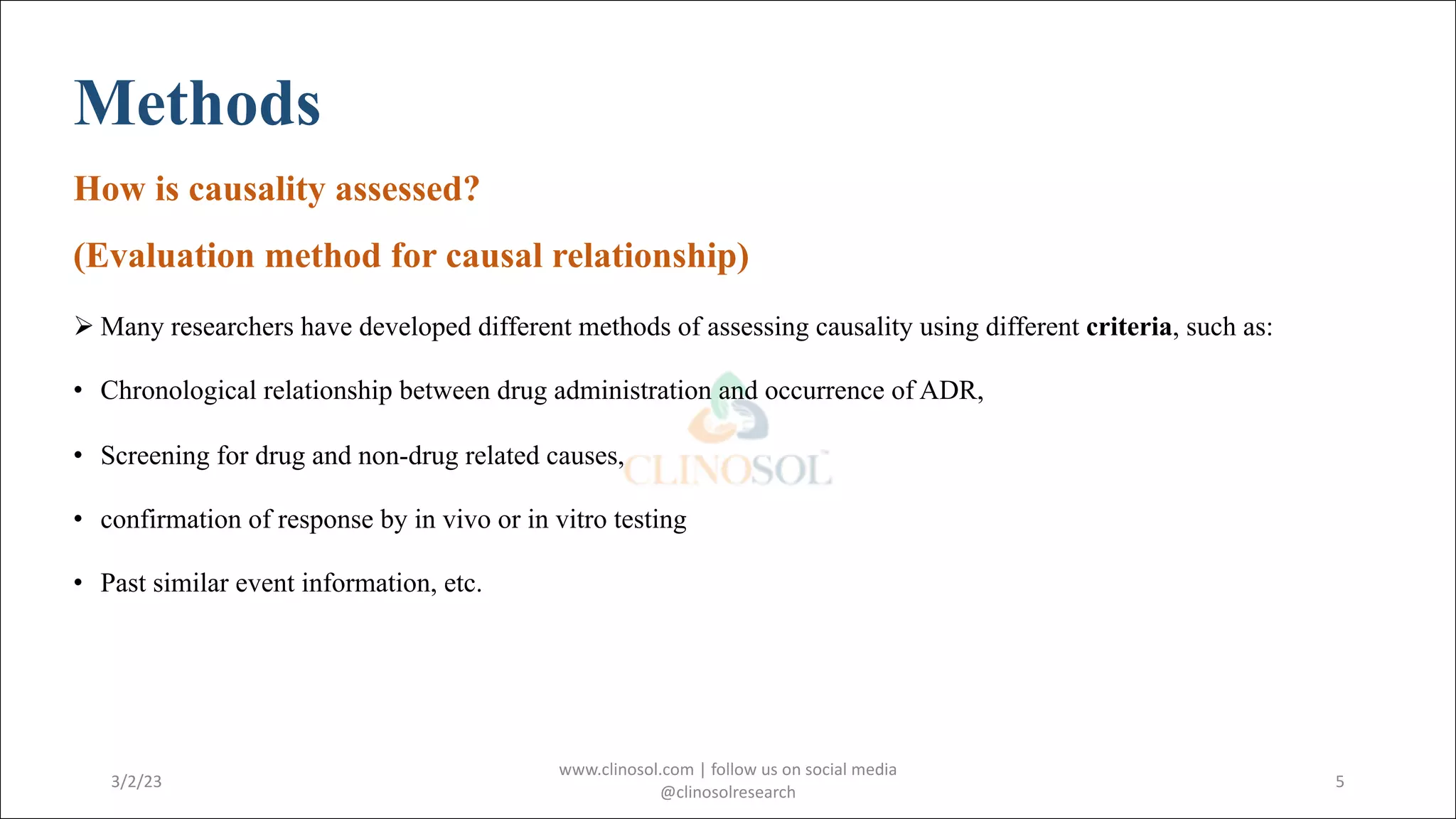 Causality Assessment in Pharmacovigilance | PDF