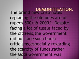 Demonitisation | PPTX