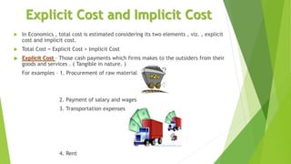 CONCEPTS OF COST | PPTX