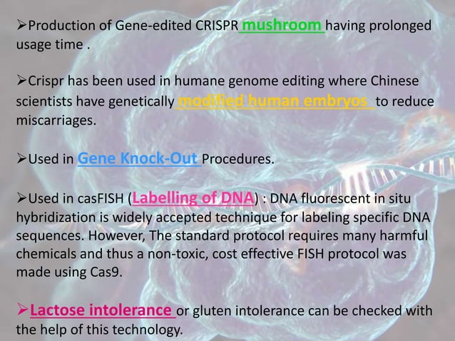 CRISPR/CAS9 ppt by sanjana pandey | PPTX | Programming Languages | Computing