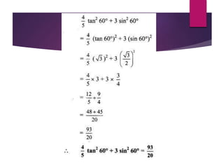 Presentation on trigonometry (Mathematics) | PPT