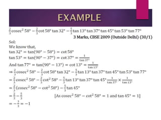 Presentation on trigonometry (Mathematics) | PPT