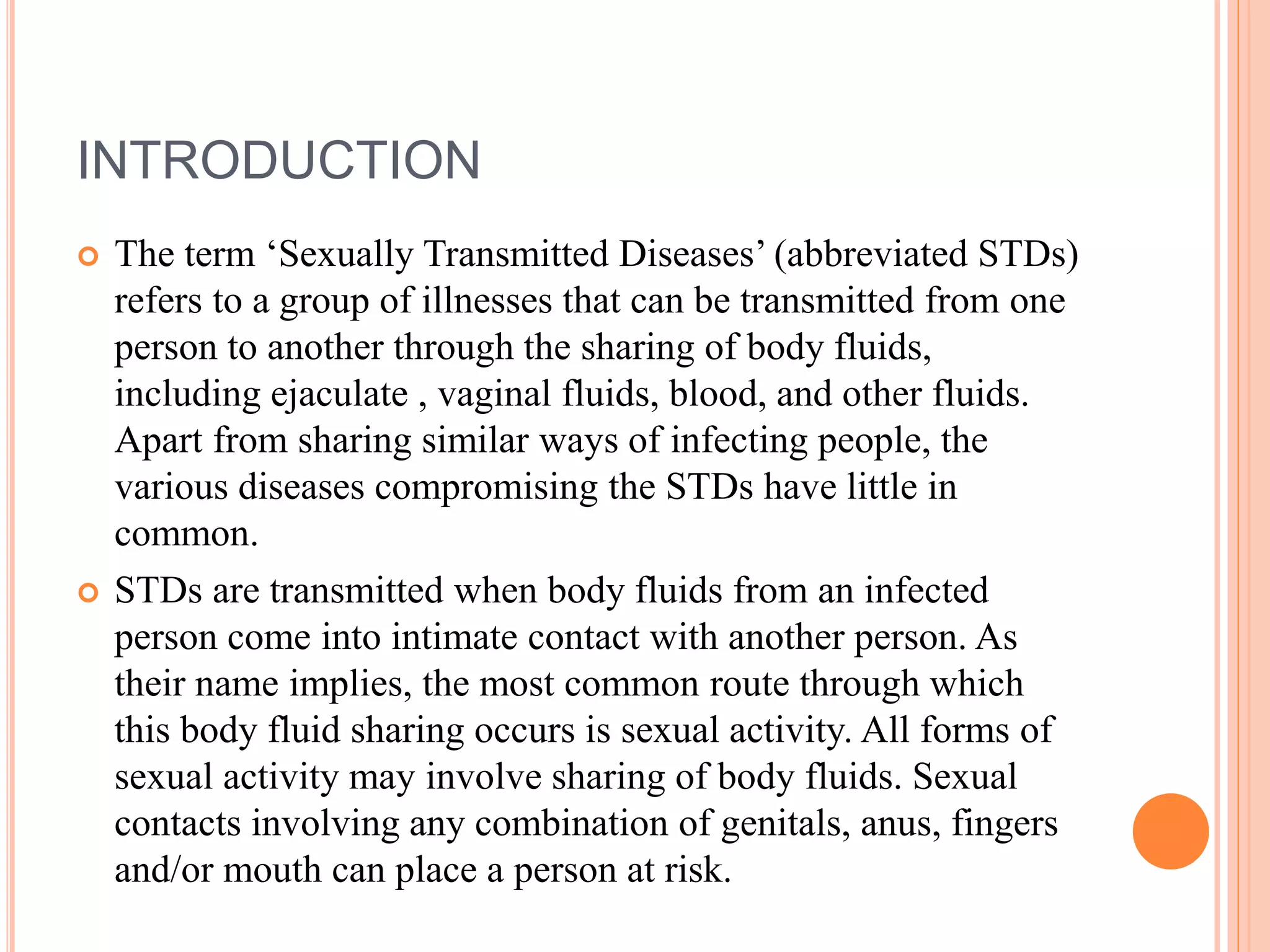 SEXUALLY TRANSMITTED DISEASES | PPTX