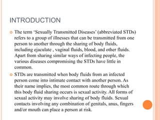 SEXUALLY TRANSMITTED DISEASES | PPTX | Sexual Conditions | Sexual Health
