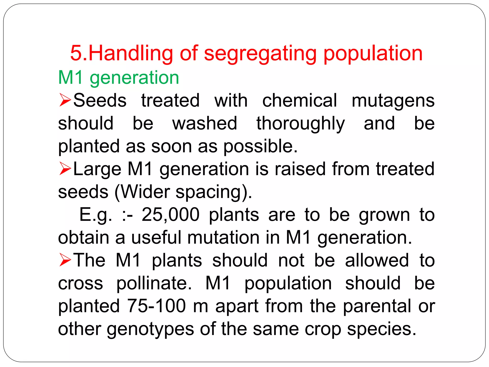 Role of mutation breding in crop improvement | PPTX
