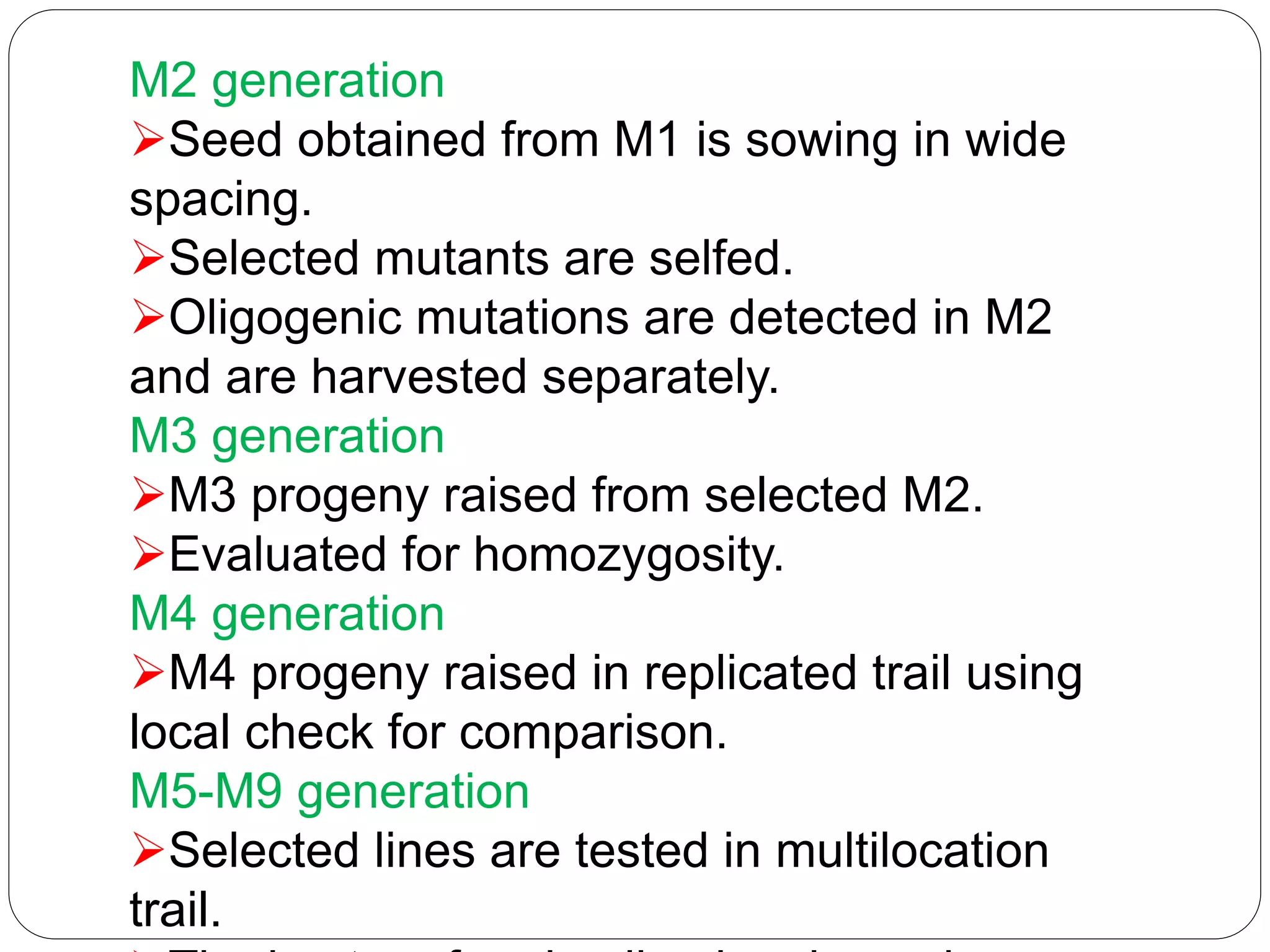 Role of mutation breding in crop improvement | PPTX