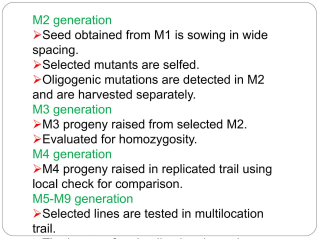 Role of mutation breding in crop improvement | PPTX