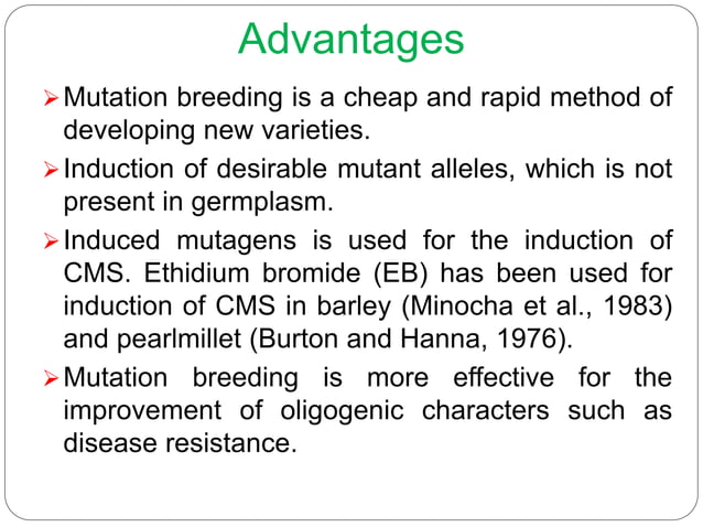 Role of mutation breding in crop improvement | PPT