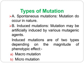 Role of mutation breding in crop improvement | PPTX