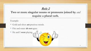 PLM English Grammar: Subject - Verb Agreement | PPT