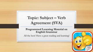 PLM English Grammar: Subject - Verb Agreement | PPT