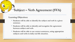 PLM English Grammar: Subject - Verb Agreement | PPT