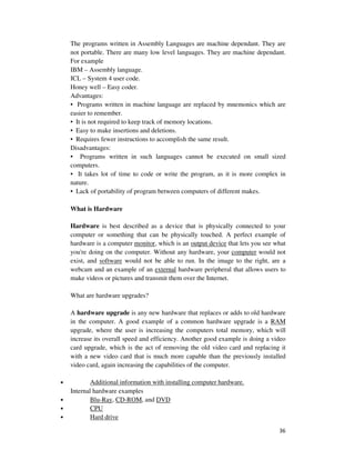 computer fundamental bba/bca/bba(FT)/B.com(CA) | PDF