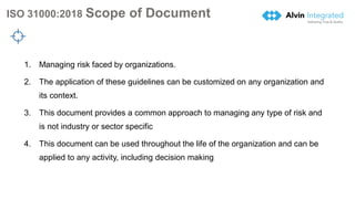 ISO 31000:2018 Risk Management System, Framework and Implementation | PDF