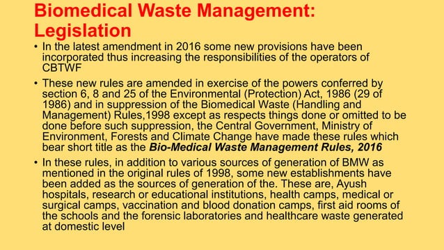 Biomedical Waste Management Rules 2016 | PDF | Infectious Diseases ...