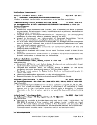 IT Consultant - Intellimatch/Recon/ERP | PDF