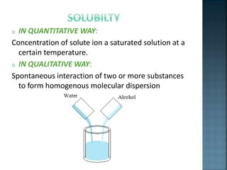 solubilization,Solubility and Micelle Formation | PPT