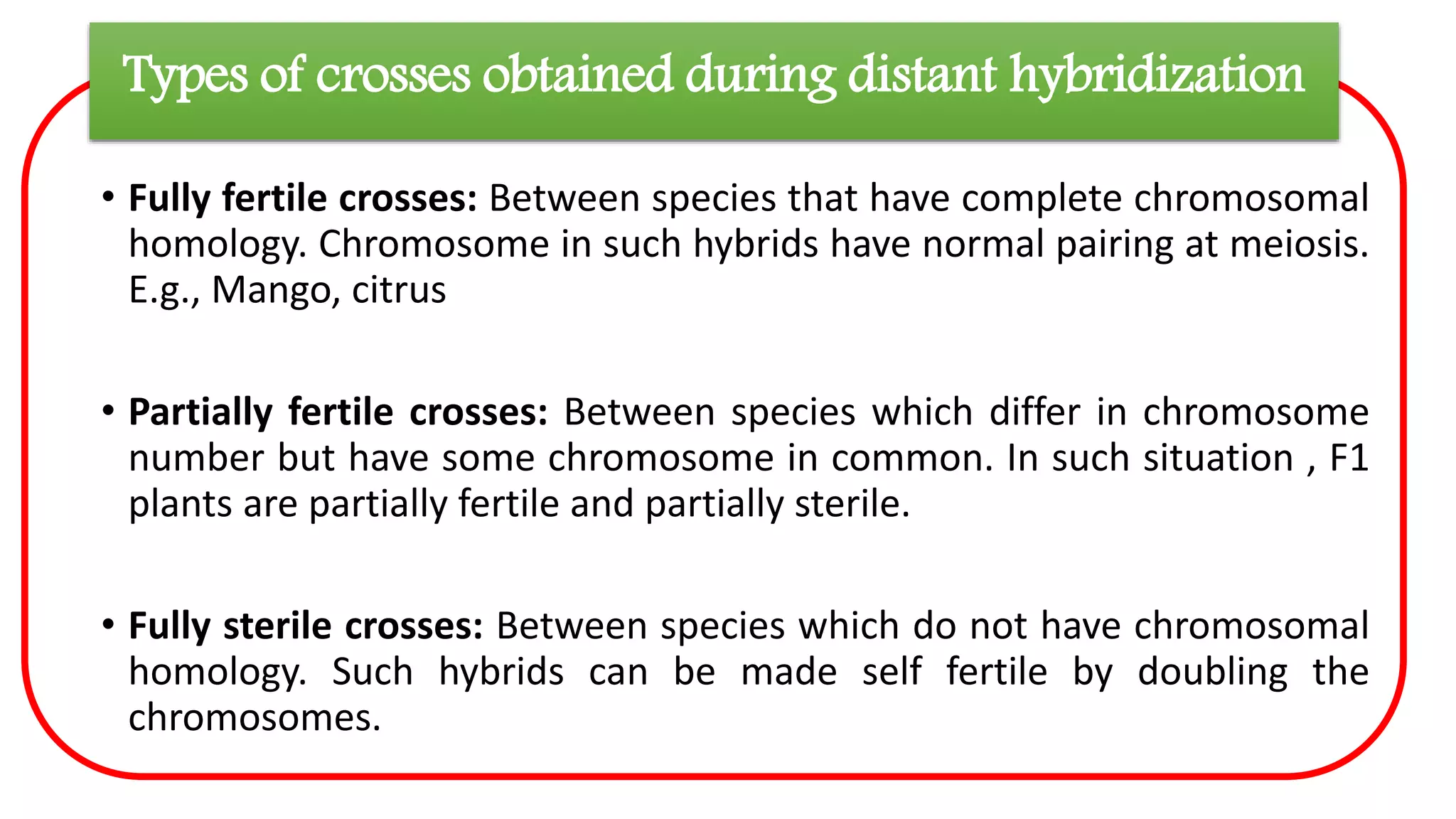 Distant Hybridization in Fruit Crops | PPTX