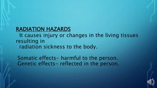 RAADIATION HAZARDS FOR RADIOLOGY | PPTX