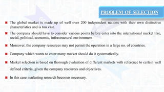 Market Selection Decision | PPTX