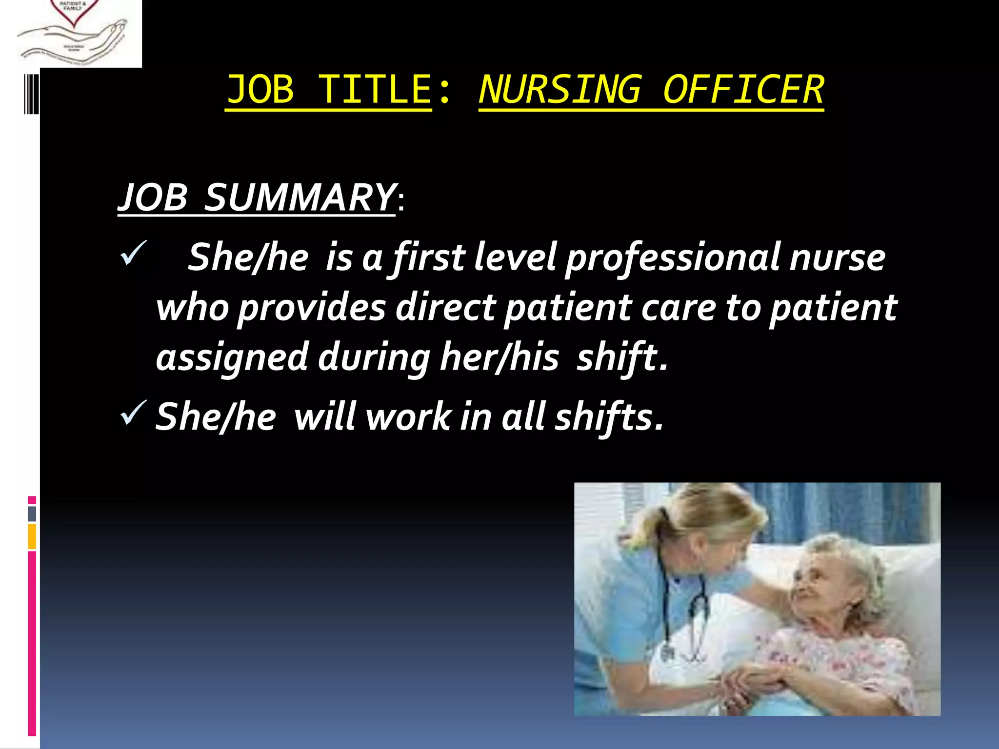 Job discription(Role & Responsibilities) of Nursing Officer/Nursing ...