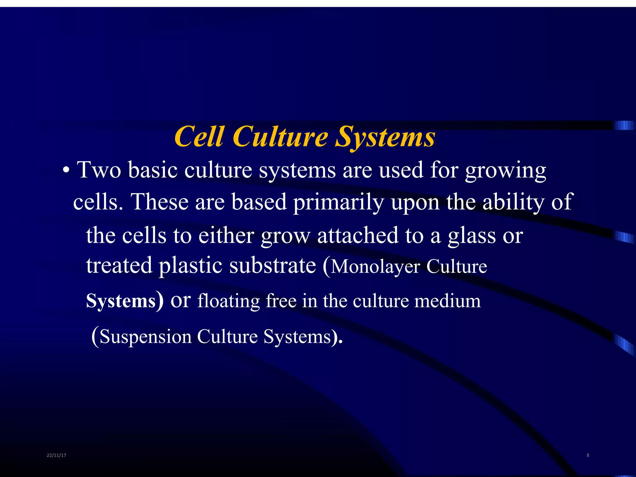 basic of animal cell culture | PPT