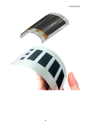 paper battery full report | PDF