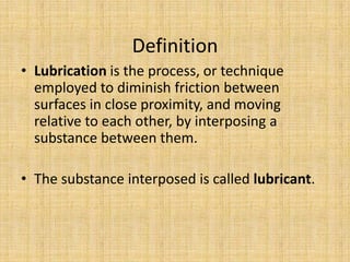 Lubricants | PPTX
