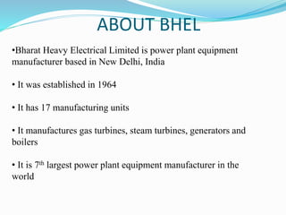 Sanjeev bhel ppt. | PPTX