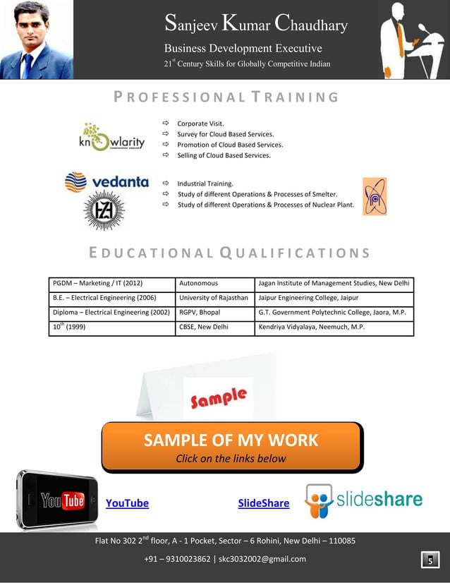 Sanjeev Chaudhary Business Development Executive | PDF
