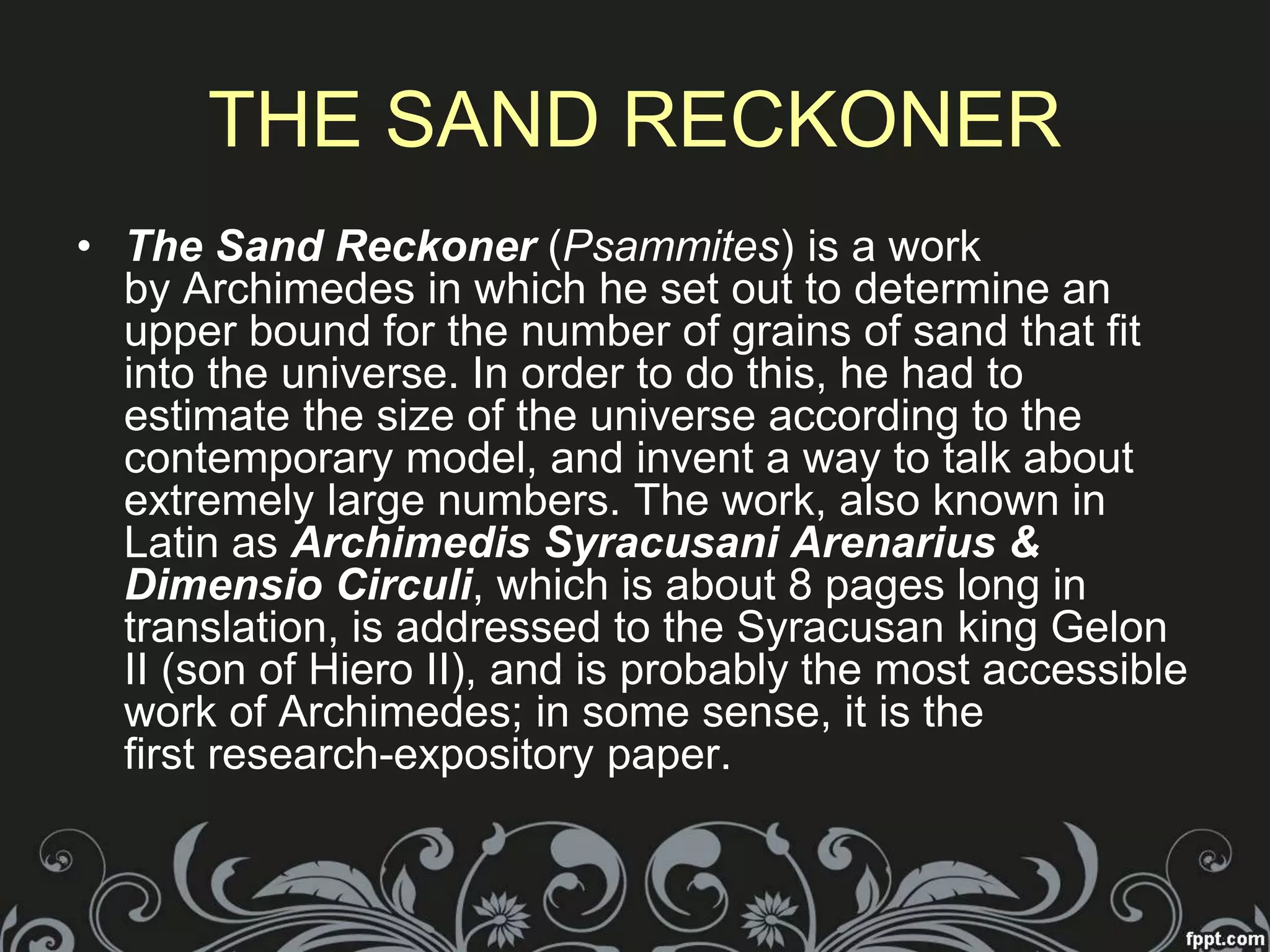 Archimedes life and history | PPTX