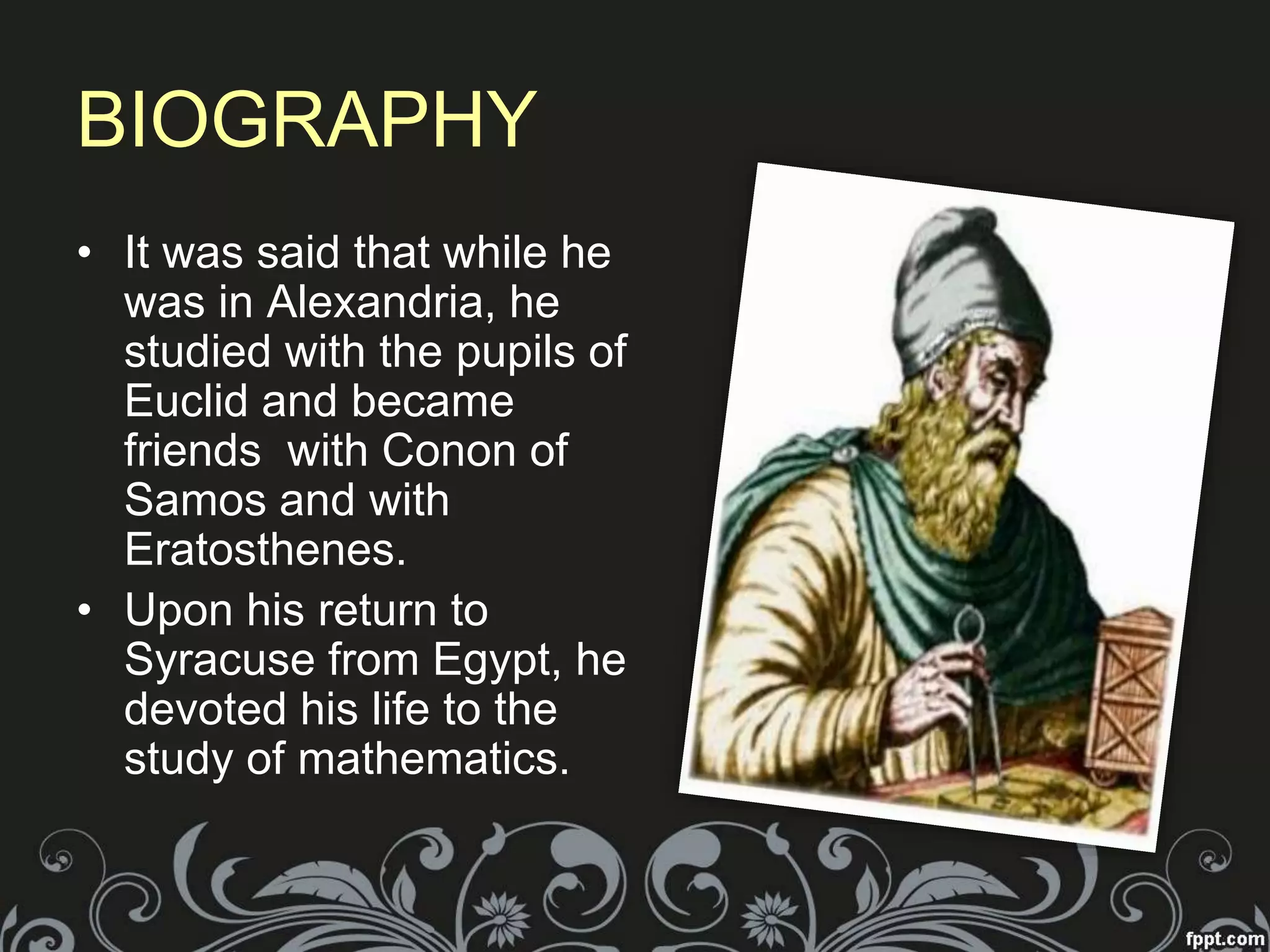 Archimedes life and history | PPTX