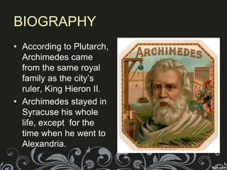 Archimedes life and history | PPT