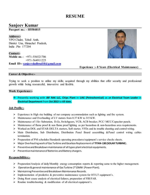 Sanjeev resume (1) | PDF