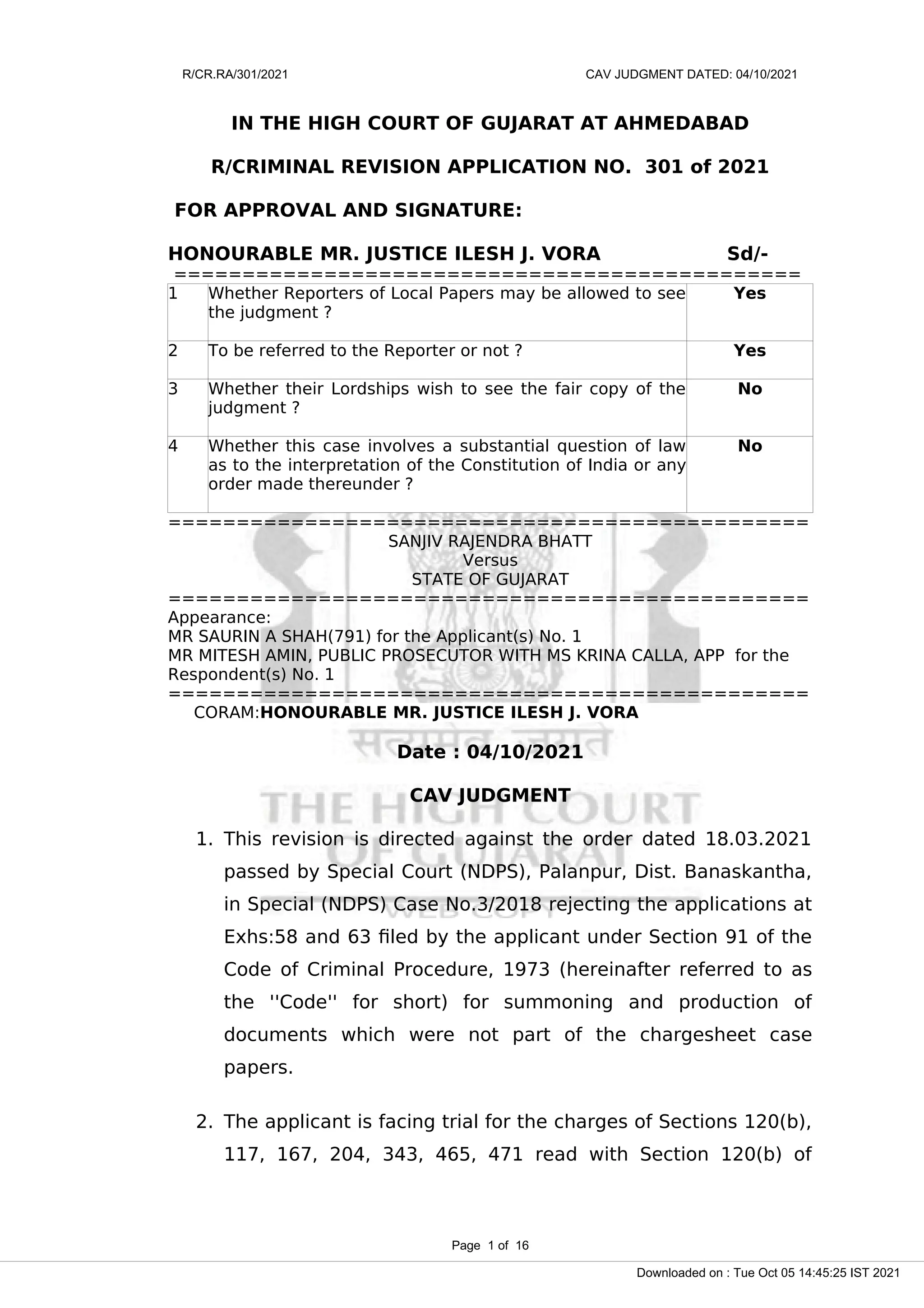 Sanjiv bhatt order | PDF