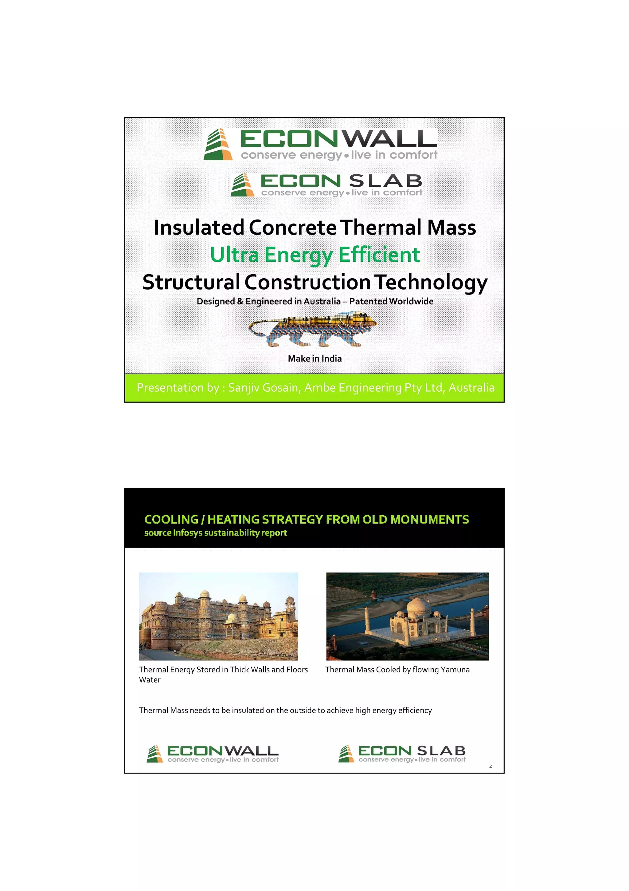 Presentation on Concrete Thermal Mass Wall System | PDF