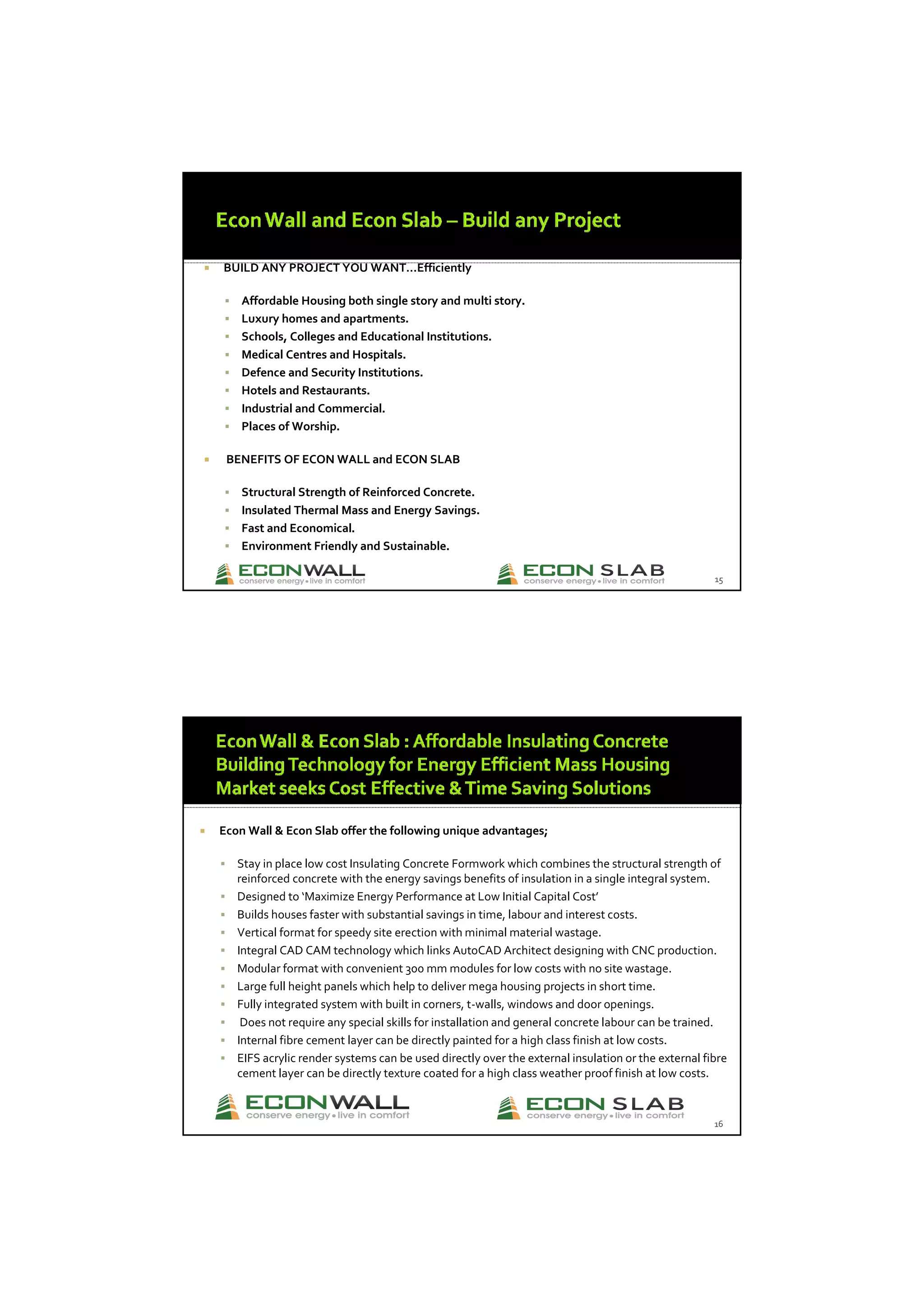 Presentation on Concrete Thermal Mass Wall System | PDF