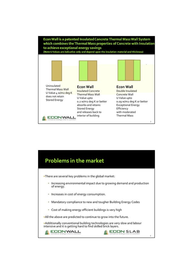 Presentation on Concrete Thermal Mass Wall System | PDF