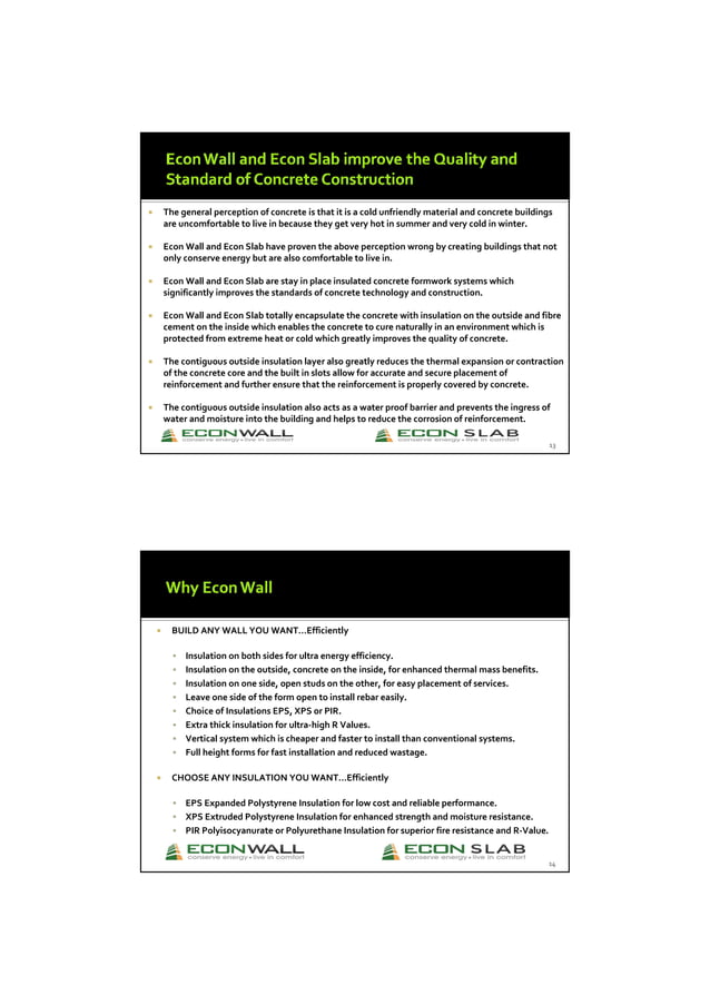 Presentation on Concrete Thermal Mass Wall System | PDF