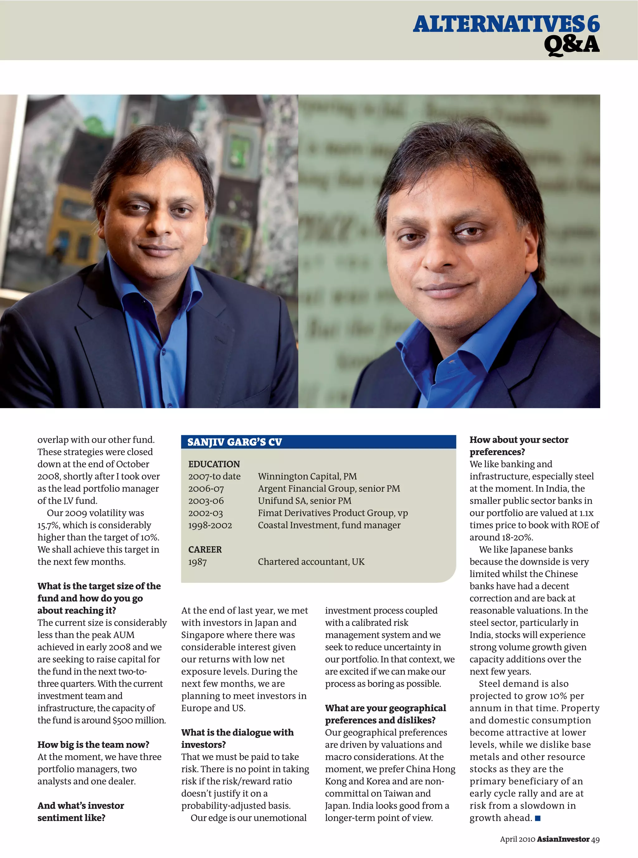 Sanjiv interview | PDF