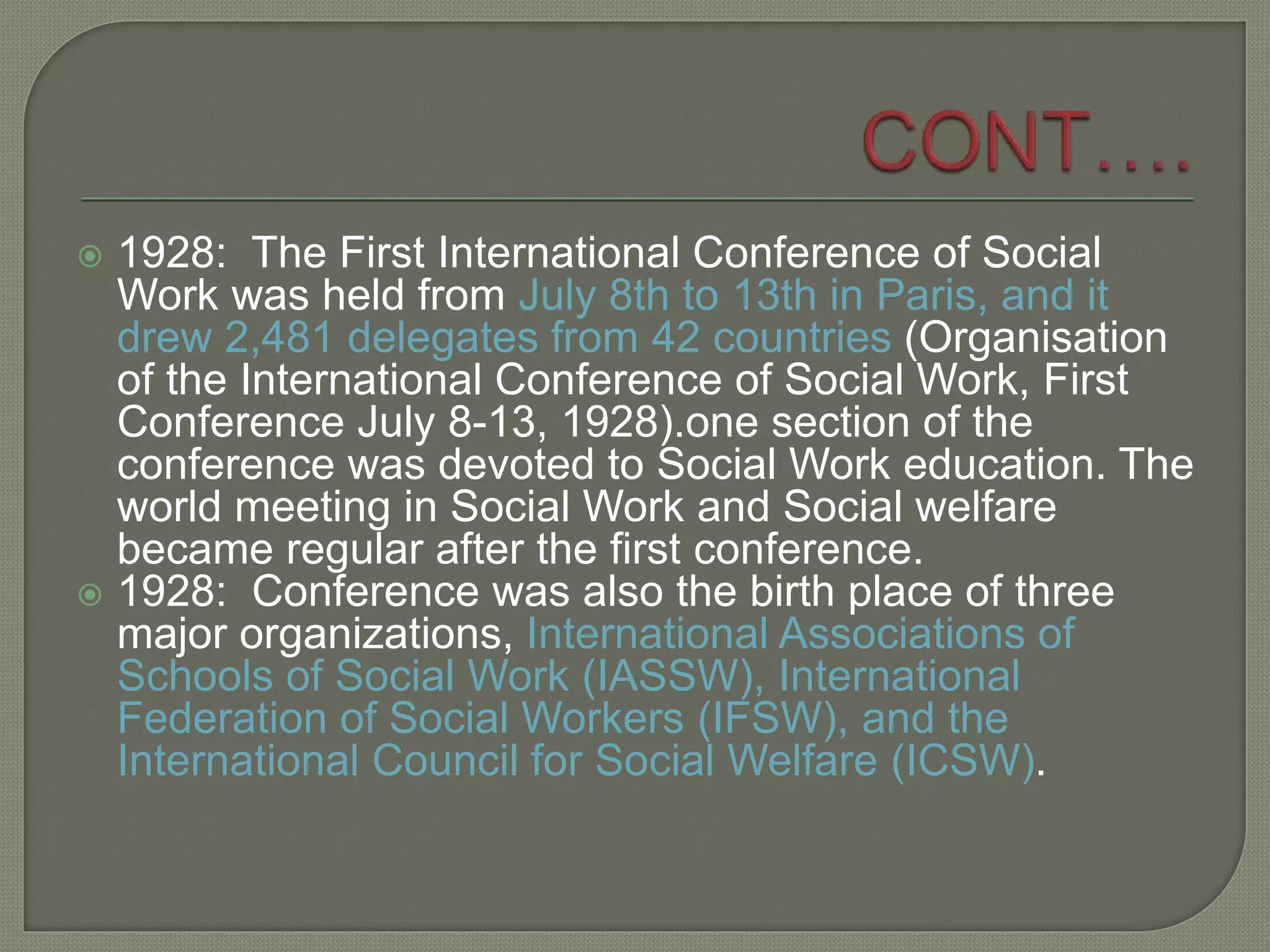 Historical Development of Social Work in USA | PPTX