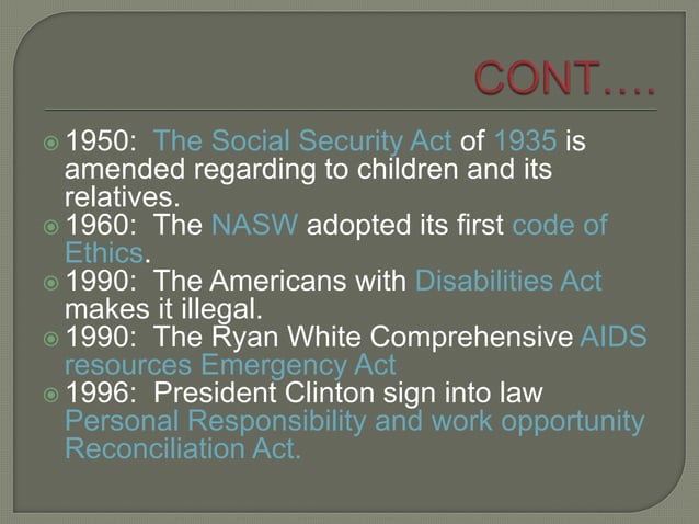 Historical Development of Social Work in USA | PPTX | Government ...
