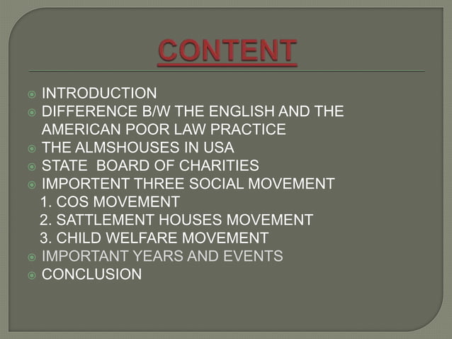 Historical Development of Social Work in USA | PPTX | Government ...