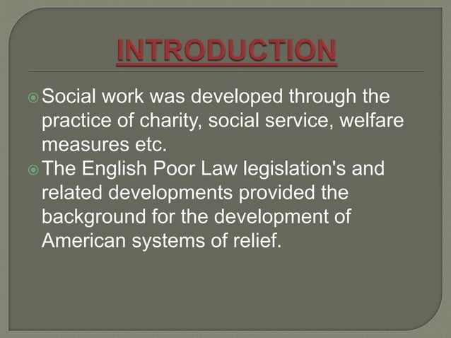 Historical Development of Social Work in USA | PPTX | Government ...
